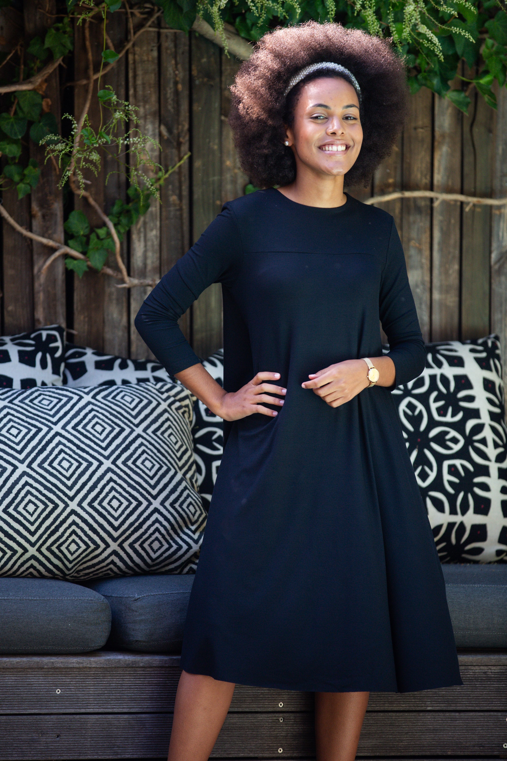 Laya Black Dress – Sarah Feldman | Modest Apparel | Cape Town